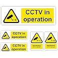CCTV Stickers For Commercial and Domestic Use 5-PACK Security Signs for ...