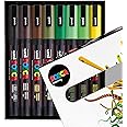 POSCA PC-3M Paint Marker Art Pens - 0.9-1.3mm – Earth Tones Set of 8 ...