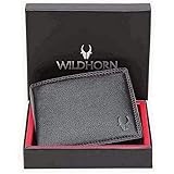 Buy WildHorn Black Leather Wallet for Men I Ultra Strong Stitching I 6 ...