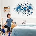 TOARTi 3D Wall Stickers - Blue Football & Soccer Vinyl Art Decal for ...
