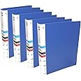 Posh 2D Ring Binder File, A4 (Blue Ring Binder File- 4Pack) - Pack of 4 (Sb221) : Amazon.in ...