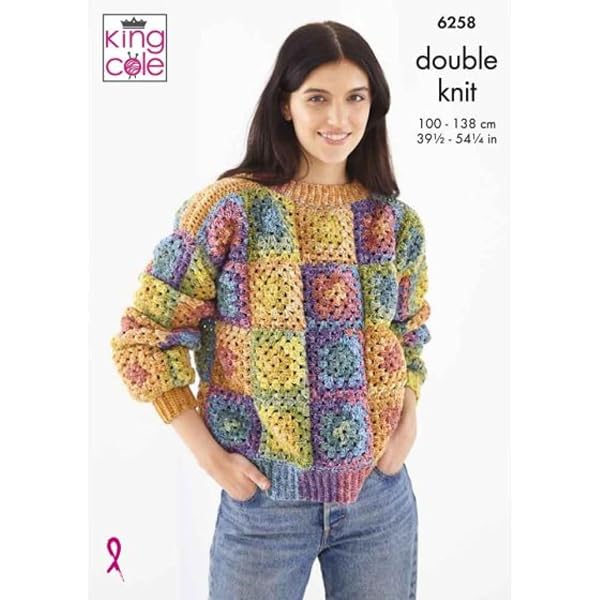 Crochet Cardigan King Cole Bramble DK Granny Square Cardigan Crochet ...