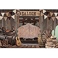 SDOTPMT 10x8ft Polyester Fabric Wild West Saloon Backdrop Cowboy Theme ...
