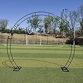 KUMIAO Heavy Duty Metal Wedding Arch Anti-Rust, Moon Gate Gold/Black ...