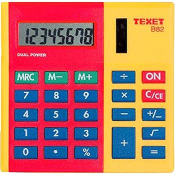 Texet B82 Kay Stage 1/2 Big Key Big Display Calculator - Red: Amazon.co ...