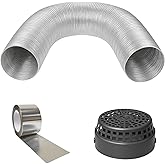 AMPEREUS® Chimney Pipe 6 Inch 10 Feet with Cowl and Tape | Durable ...