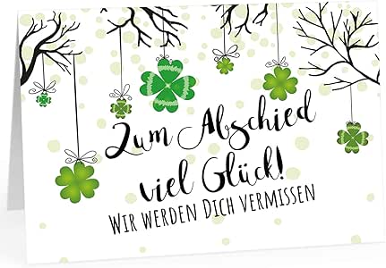Große Abschiedskarte XXL (A4) Zum Abschied - Wir werden Dich vermissen ...