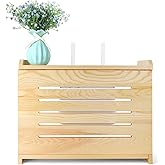 BEARUT Wooden Router Shelf Wall Mount WiFi Router Storage Box Modem ...