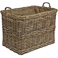 Wovenhill Home Storage Kubu Rattan Rectangle Extra Large Log Basket ...