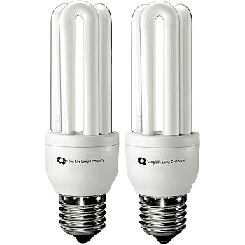 2 x Energy Saving 11W E27 ES CFL Light Bulbs, Edison Screw, 2700K Warm ...