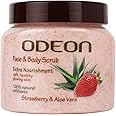 ODEON Strawberry & Aloe Vera Face and Body Scrub (300ml) | Scrub for ...