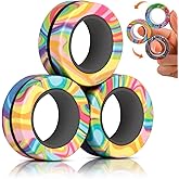 abeec Metallic Magnetic Ring Spinz - Magnetic Rings Fidget Toy in 3 ...