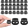 GYTFOG 30 Pack Toggles for Drawstrings Cord Locks Set, Black Drawstring ...