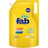 Godrej Fab Liquid Detergent Refill Pouch for Machine Wash (2L + 3.2 L ...