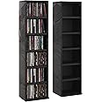 HOMCOM 204 CD Media Display Shelf Unit Set of 2 Blu-Ray Tower Rack w ...