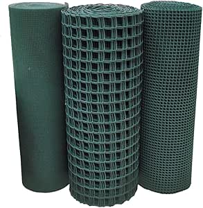 Plastic Garden Fencing 1m x 25m Green 5mm Green Netting Fence Mesh ...