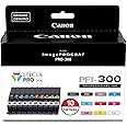 Canon PFI-300 Lucia PRO Ink, 10 Ink Tanks, Compatible to imagePROGRAF PRO-300 Printer, Multi ...