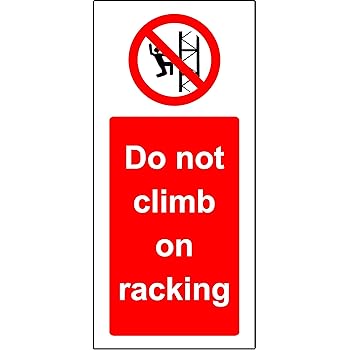 Pallet Racking Weight Load Notice Sign, 356mm high x 254mm wide ...