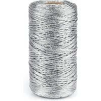 G2PLUS 100M Silver String Twine - 1mm Tinsel Thread Cord - Non-Elastic ...