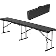 Durable 6ft Folding Bench Seat - L 70.87’’ x W 11.02’’ x H 16.93’’ (180 ...