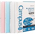 Kokuyo Campus Smart Ring Binder, Up to 25 Sheets, B5, 26 Holes (Clear, Light Blue, Light Pink ...