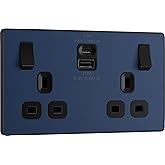 BG Electrical 45W Double Switched Power Wall Plug Socket with Super ...