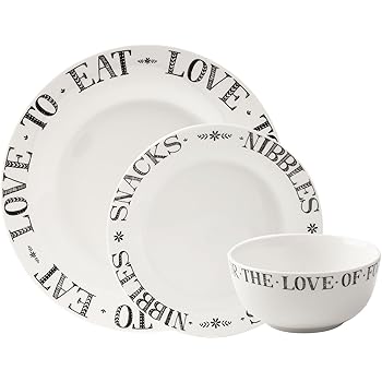 Price & Kensington Script Dinner Set, 16 Piece: Amazon.co.uk: Kitchen ...