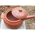 Buy Beverlion LPG and Microwave Pre Seasoned Clay Kalam Pot Handi ...