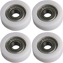 Set Of 4 Nylon Grooved Wheels With 8 Mm Round Groove, Diameter 80...