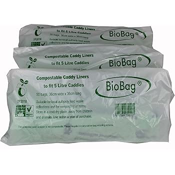 All-Green 6 Litre Biobag Compostable Kitchen Caddy Liners Food Waste ...
