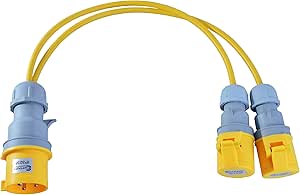 110V 32 AMP Plug to 2x 32 AMP Sockets Splitter 2 Way 2.5mm Arctic ...