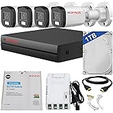 TVT 4 Channel DVR with 2.4 MP 2 Outdoor and 2 Indoor Full HD Cameras ...