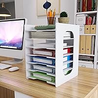PUNCIA 7Tier Office Paper Organizer for Desk Desktop File Holder Desk ...