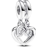 925 Sterling Silver True Friends Puzzle Piece Hearts Dangle Bead Charms ...