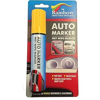 LARGE WHITE AUTO MARKER - REMOVABLE PAINT FOR AUTO BODY PANELS AND ...