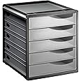 Rotho, Spacemaker, Drawer box / office box with 5 drawers, Plastic (PS ...