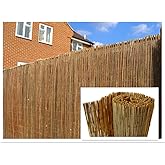 Abaseen Natural Peeled Reed Screening Roll Garden Screen Fence Fencing ...