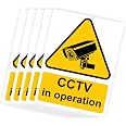 RDLCAR CCTV In Operation Signs 1mm Rigid PVC Pack of 5 Signage Durable ...