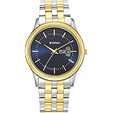 Titan Karishma Quartz Analog With Date Blue Dial Two Toned Silver ...