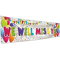We Will Miss You Banner - Good Luck banner and decoration - Sorry Your Leaving decorations - 5ft ...