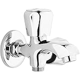 Jaquar FLR-CHR-5041N Florentine Brass 2-Way Bib Cock With Wall Flange (Chrome Finish, Pack Of 5 ...