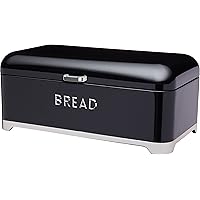 KitchenCraft Lovello Bread Bin, 42 x 22 cm (16.5" x 8.5") - Midnight Black : Amazon.co.uk: Home ...