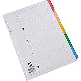 Q-Connect 10-Part Index Multi-punched Reinforced Board Multi-Colour ...