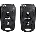2PCS 3 Buttons Car Key Fob Case For Hyundai Kia Picanto Remote Control ...