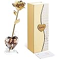 Mikasol Gold Dipped Real 24K Gold Rose, 1 Pack Infinity Flower Decor ...