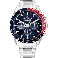 Tommy Hilfiger Multi Zifferblatt Quarz Uhr für Herren mit Silbernes ...