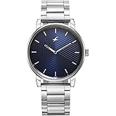 Fastrack Bold Quartz Analog Blue Dial Silver Stainless Steel Strap ...