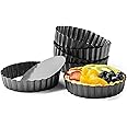 Quiche Pans 6Pcs/Set, 5 Inch Mini Tart Pan 12cm Commercial Grade Non ...