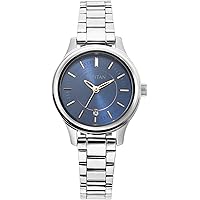 Titan Quartz Analog with Date Blue Dial Metal Strap Watch for Women ...