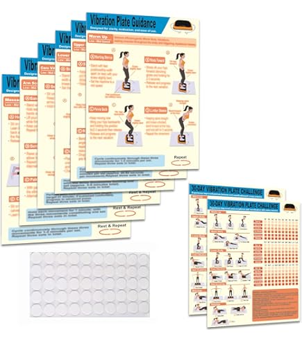 Vibration Plate Exercise Posters - 6 Workout Charts With 30 Day Planner ...